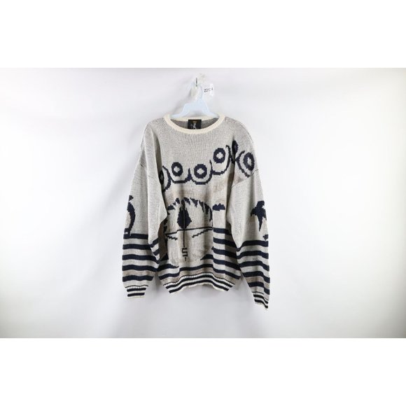 Vintage | Sweaters | Vintage 9s Streetwear Womens Large Abstract ...